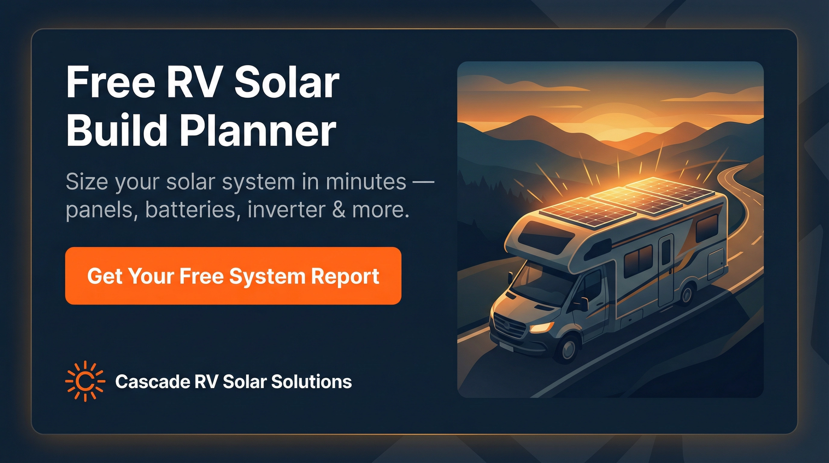 RV Solar Build Planner | Cascade RV Solar Solutions