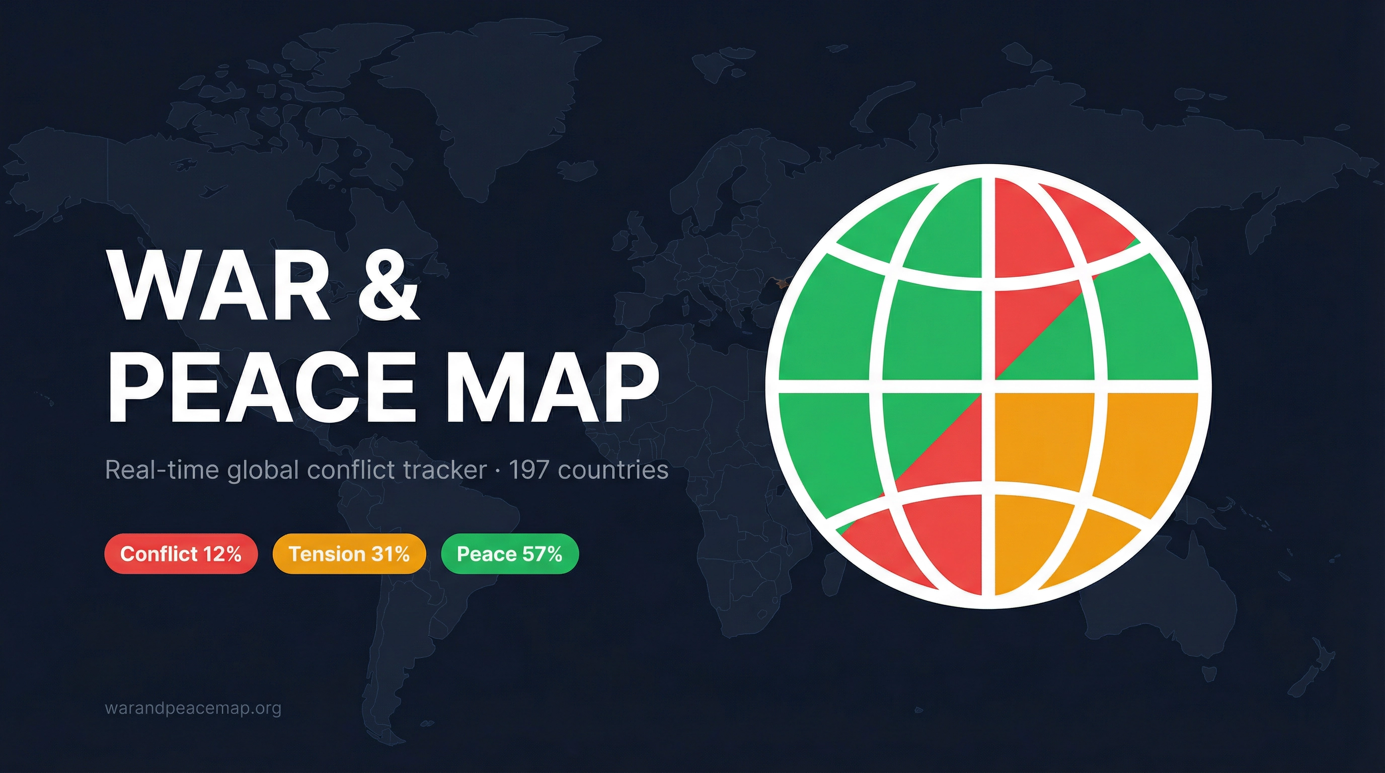 War & Peace Map — Real-Time Global Conflict Tracker